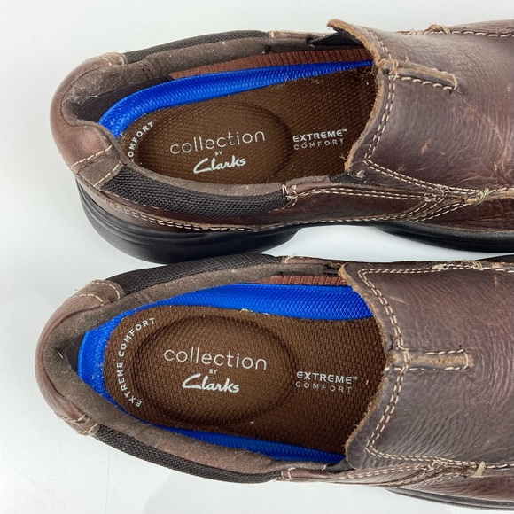 Clarks | Shoes | Clarks Collection Mens Bradley Step Brown Leather Slip ...
